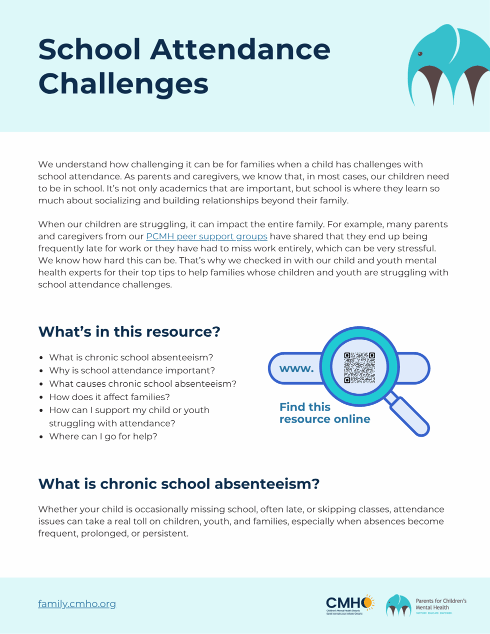 School Attendance Challenges - Parents and Caregivers for Mental Health
